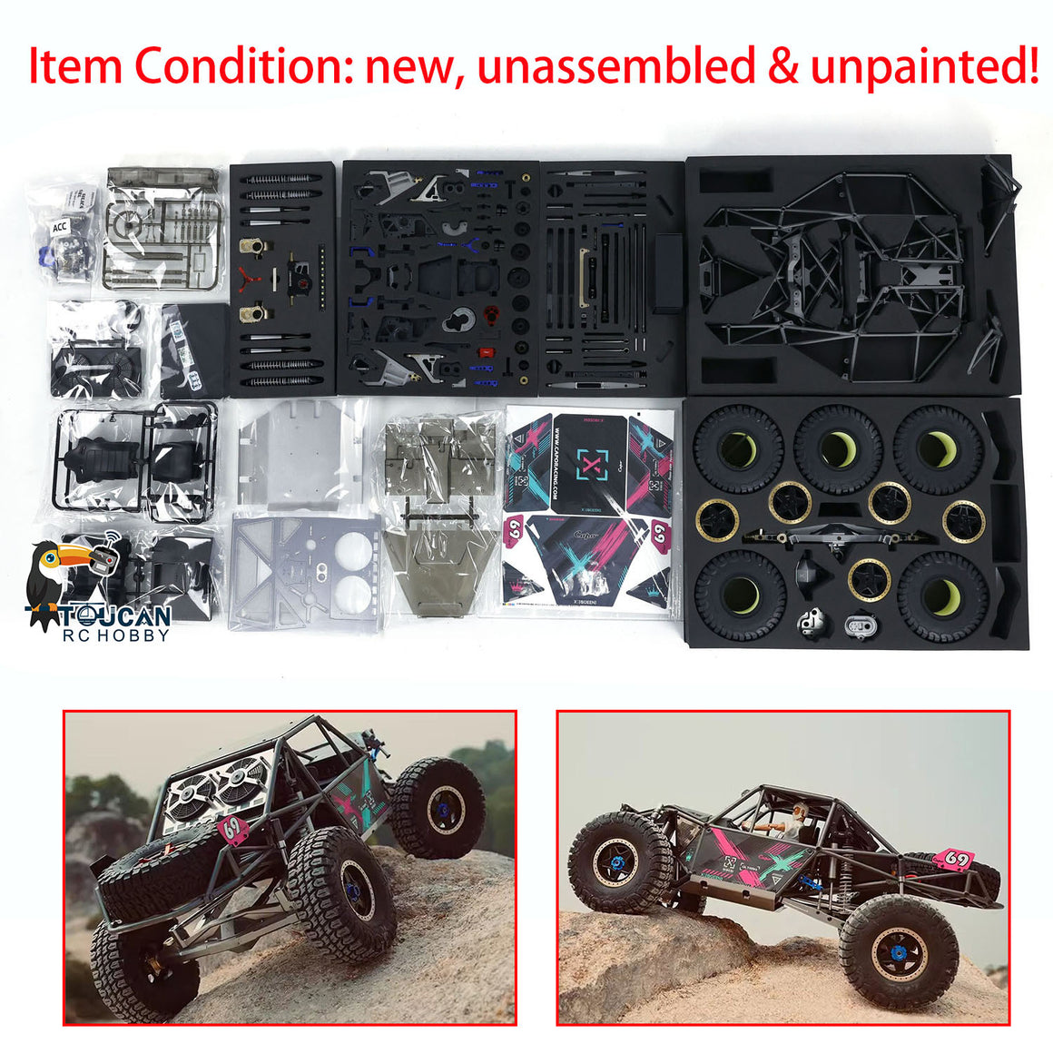 Capo 1/8 Queen RC Crawler Car U4 CD1582X Remote Control Racing Climbin ...
