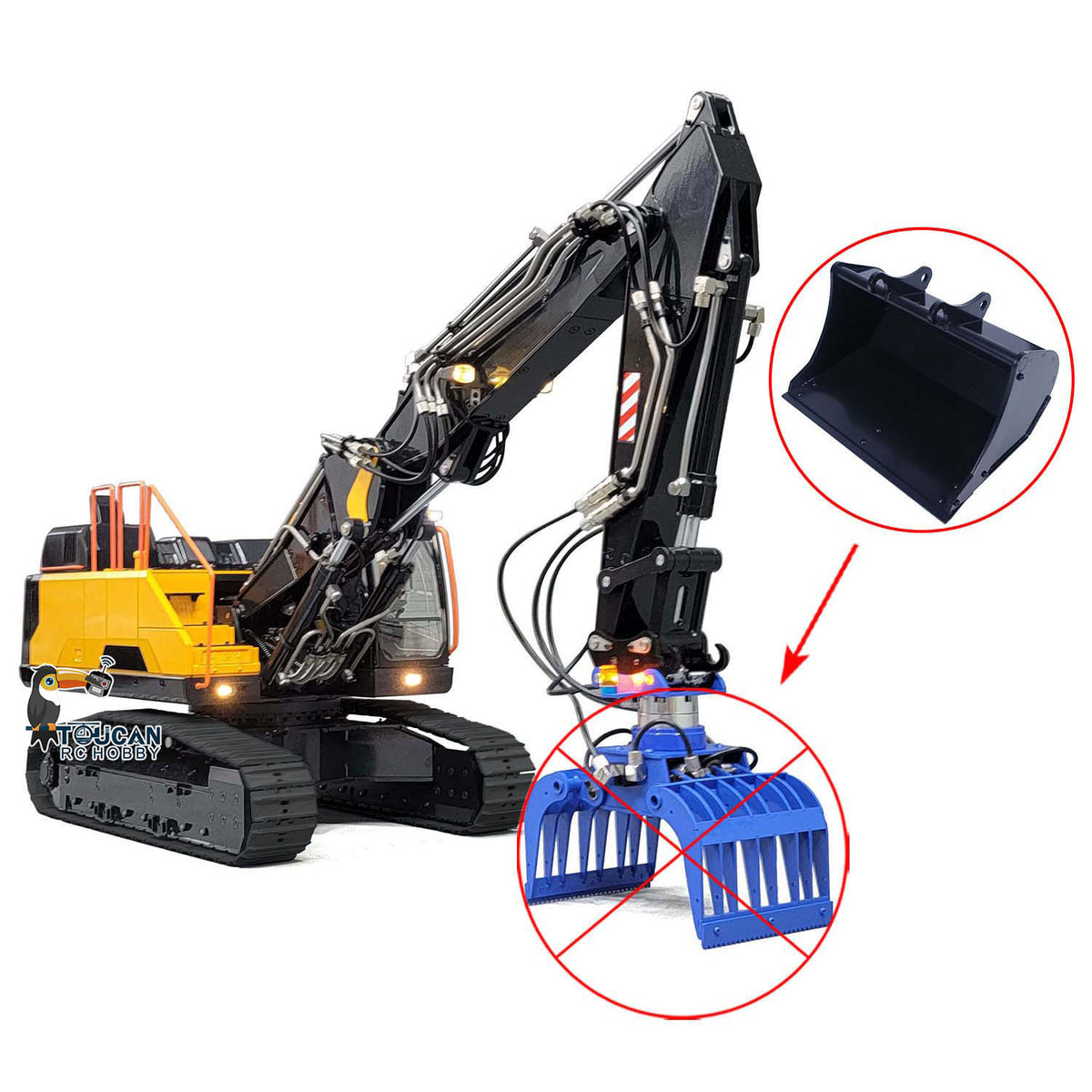 Metal 1/14 Hydraulic Tracked Radio Control Excavator EC380 Constructio ...