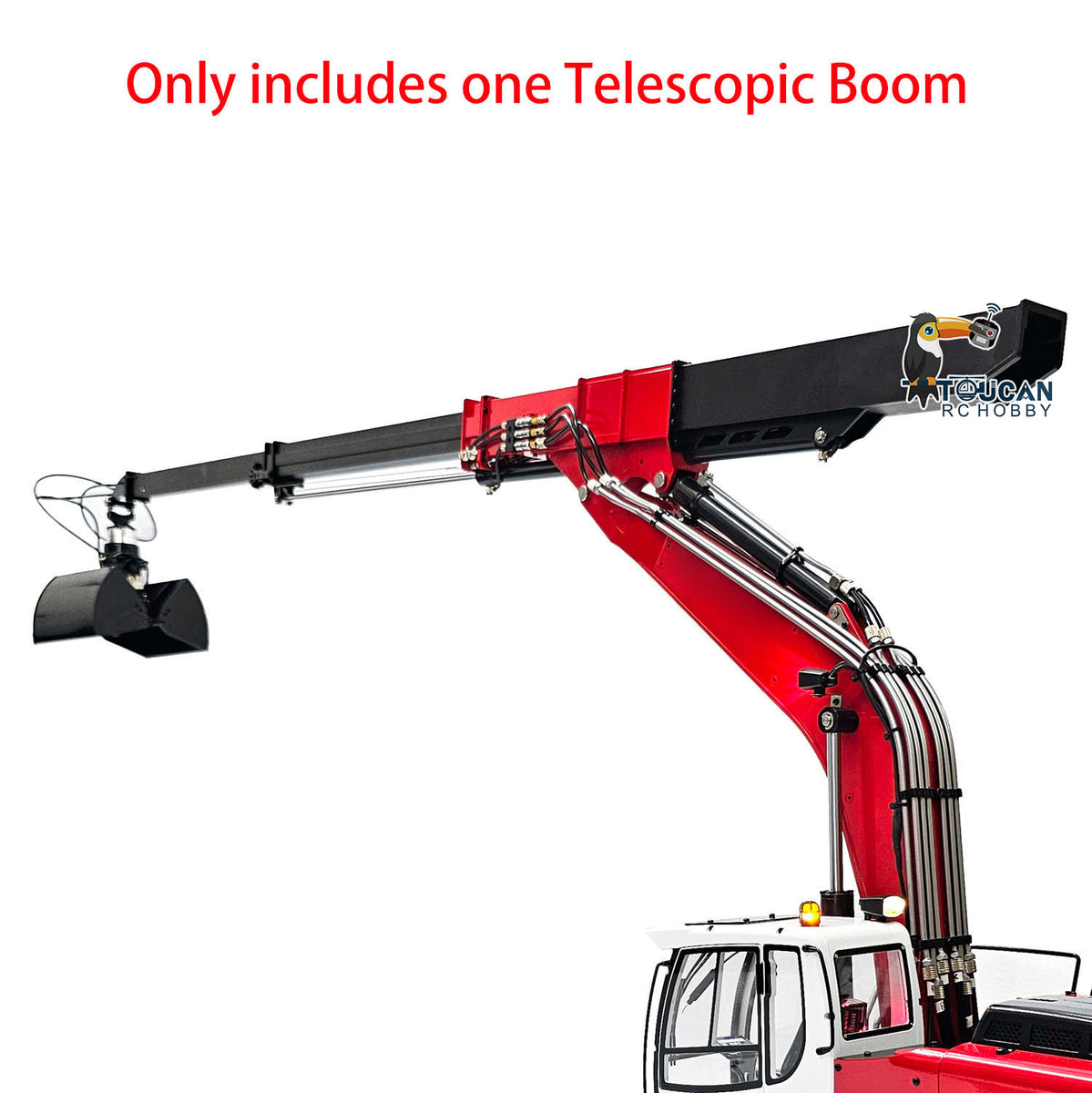 Metal Telescopic Boom Upgraded Parts for Hydraulic 1/14 RC Excavator 9 ...