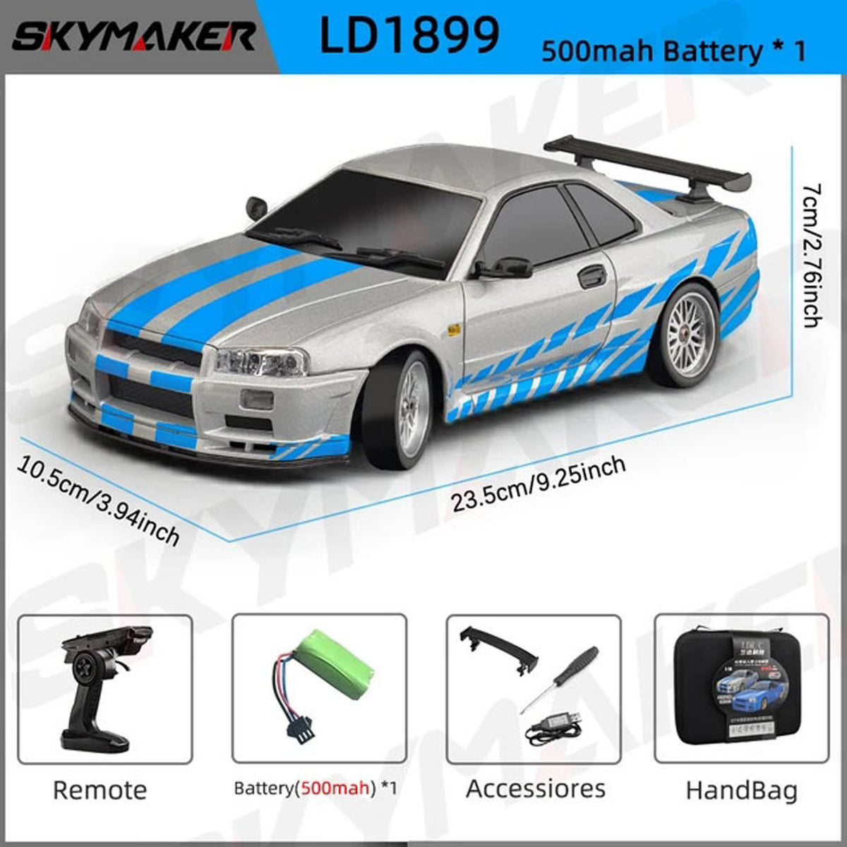 LDRC 1/18 4x2 RC Racing Car RWD Remote Control Drift Vehicles Gyroscop ...