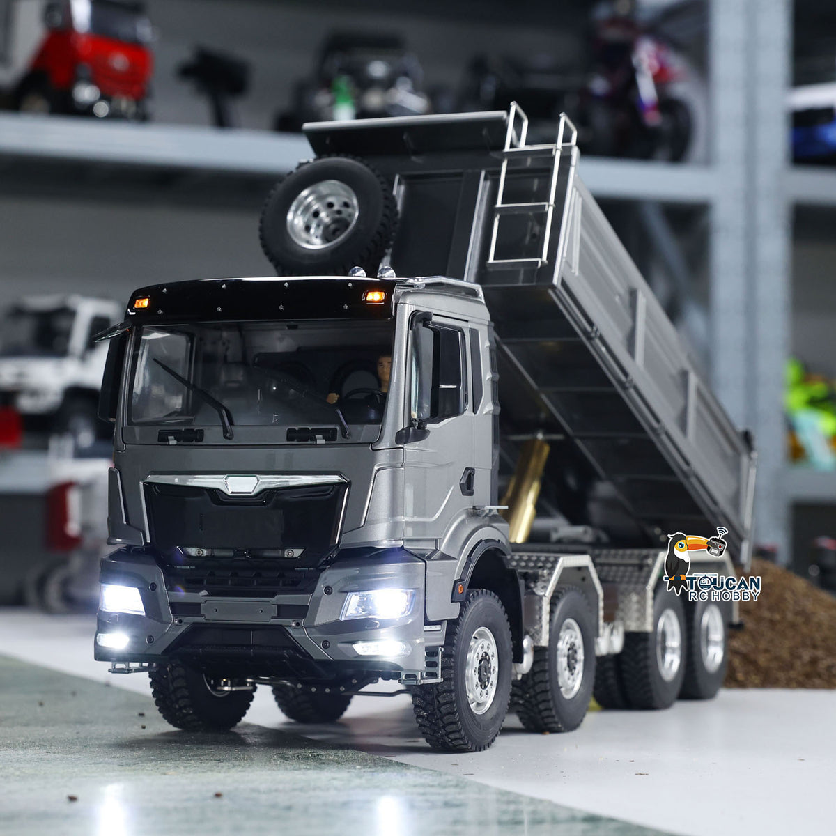 1:14 Hydraulic Radio Control Tipper Truck 8x8 RC 2 Speed Dump Truck So ...