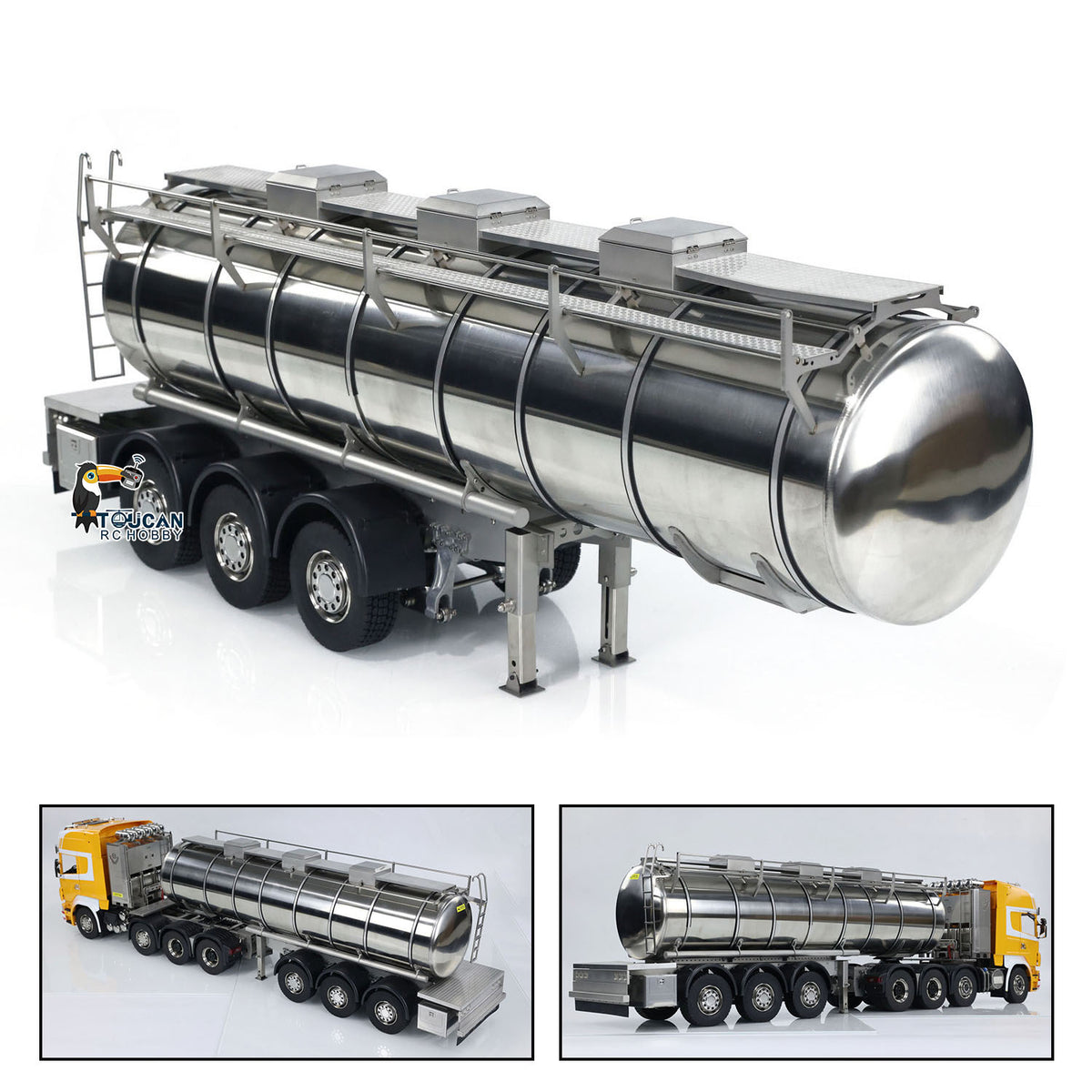 1/14 Metal 6*6 Semi-trailer Fuel Tank for RC Tractor Truck Transport T ...