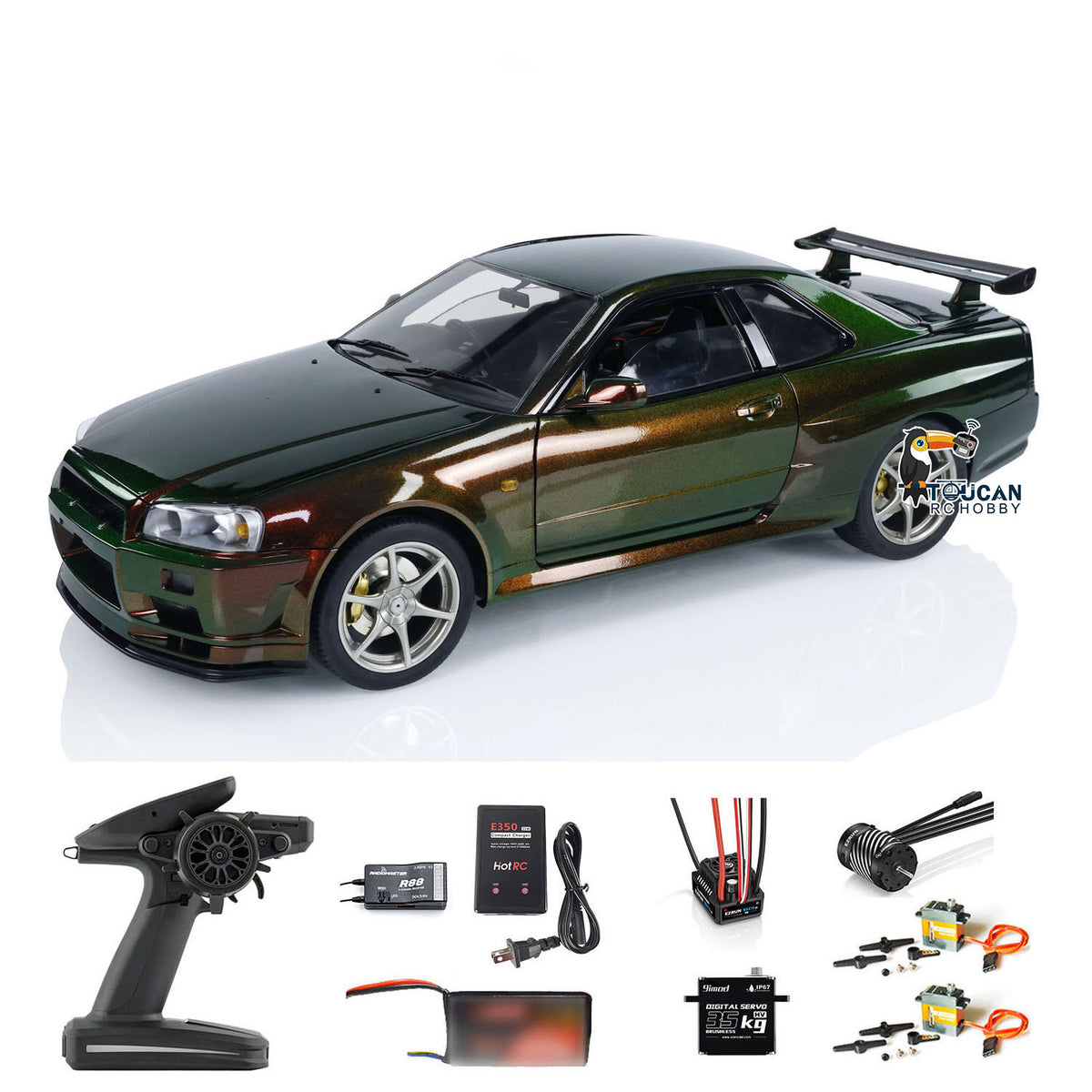 Metal 1/8 High-speed RC Drift Racing Car Capo R34 4x4 Electric Vehicle ...