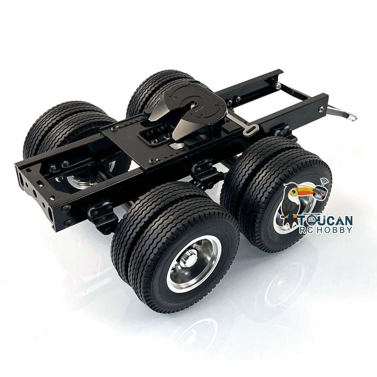 2 Axles Trailer with Traction Fifth-wheel for 1/14 Tamiya RC Truck LES ...