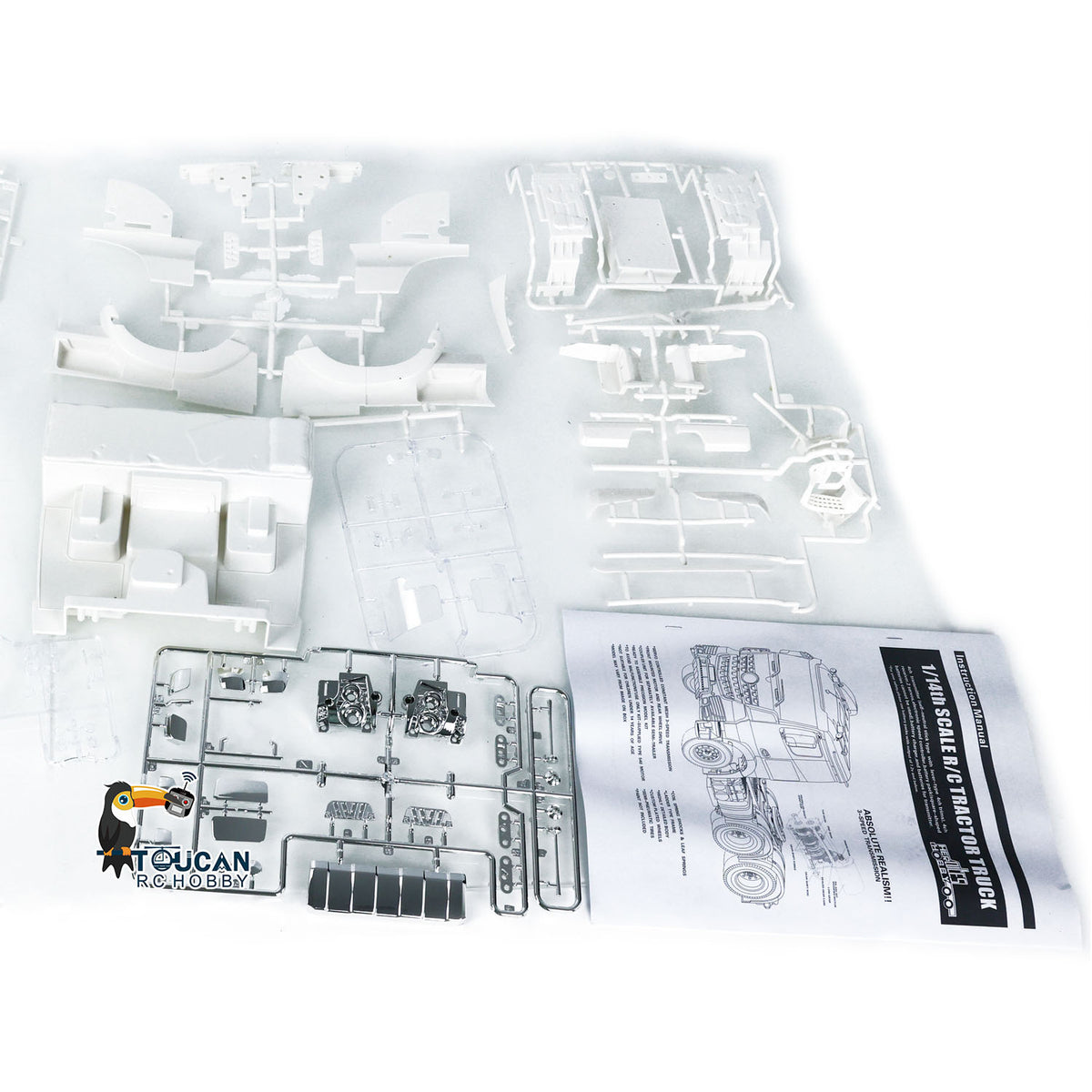 1/14 Painted Plastic Body Shell Cabin Set Unassembled and Painted for ...