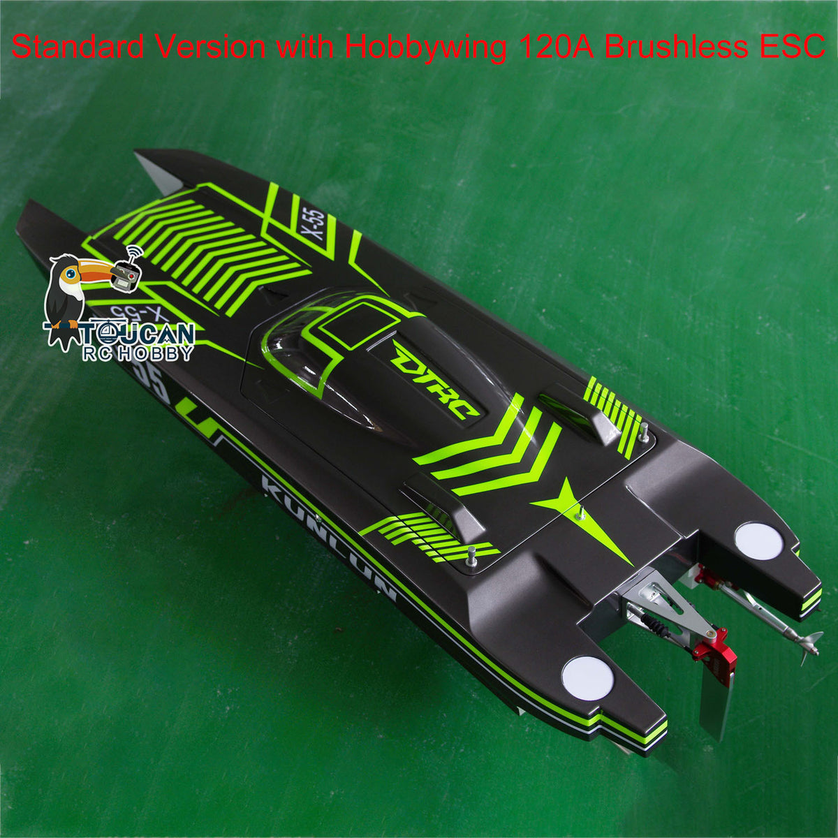 DTRC X55 110km/h Remote Control High-speed Racing Boat RC Ship Waterpr ...